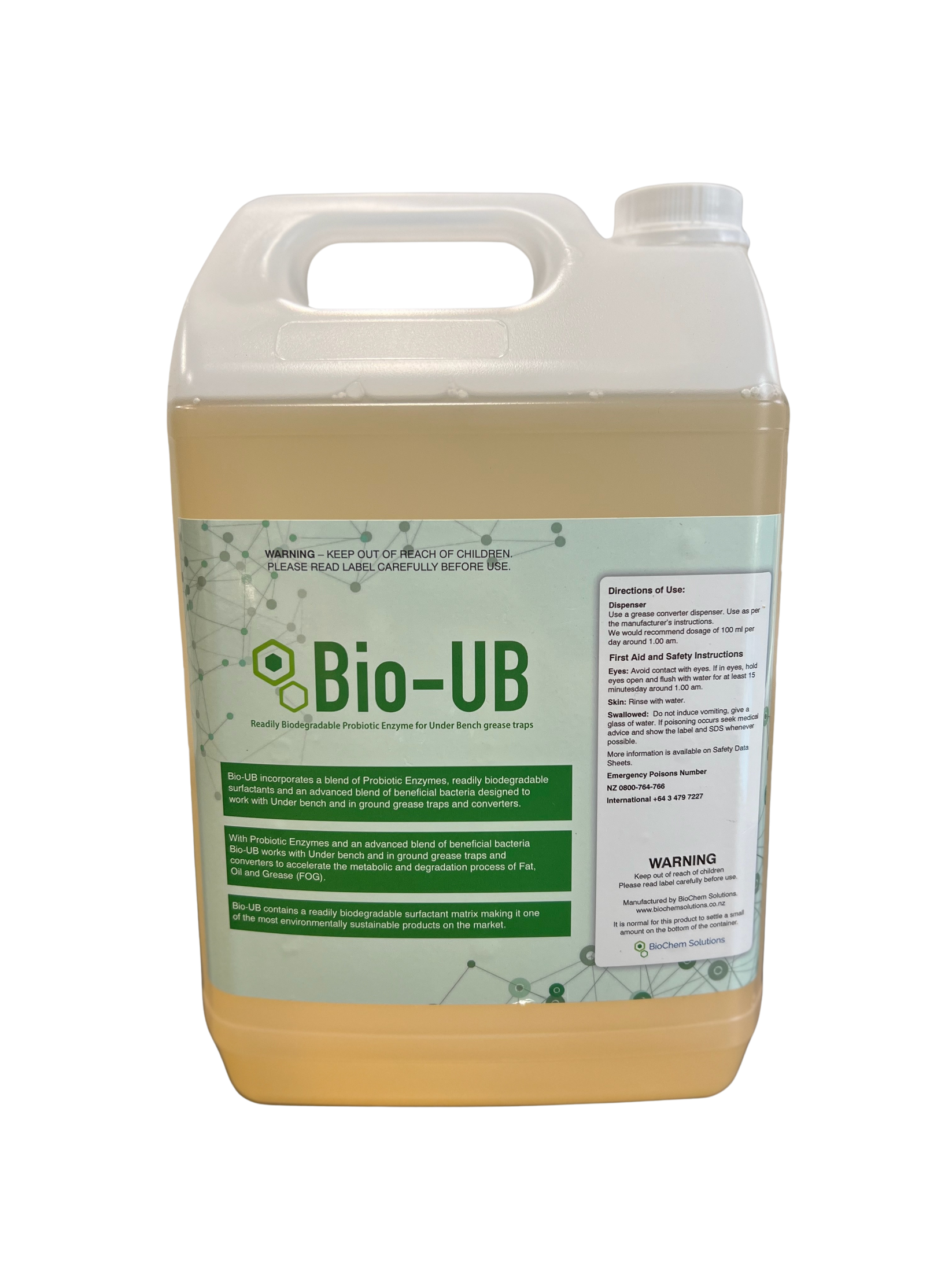 Bio-UB Cleaner for Under Bench Grease Converters | 5L